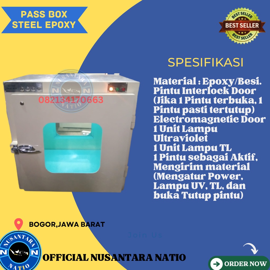 Jual Pass Box Epoxy / Passbox Besi 40x40x40 cm Interlock Door (Clean ...