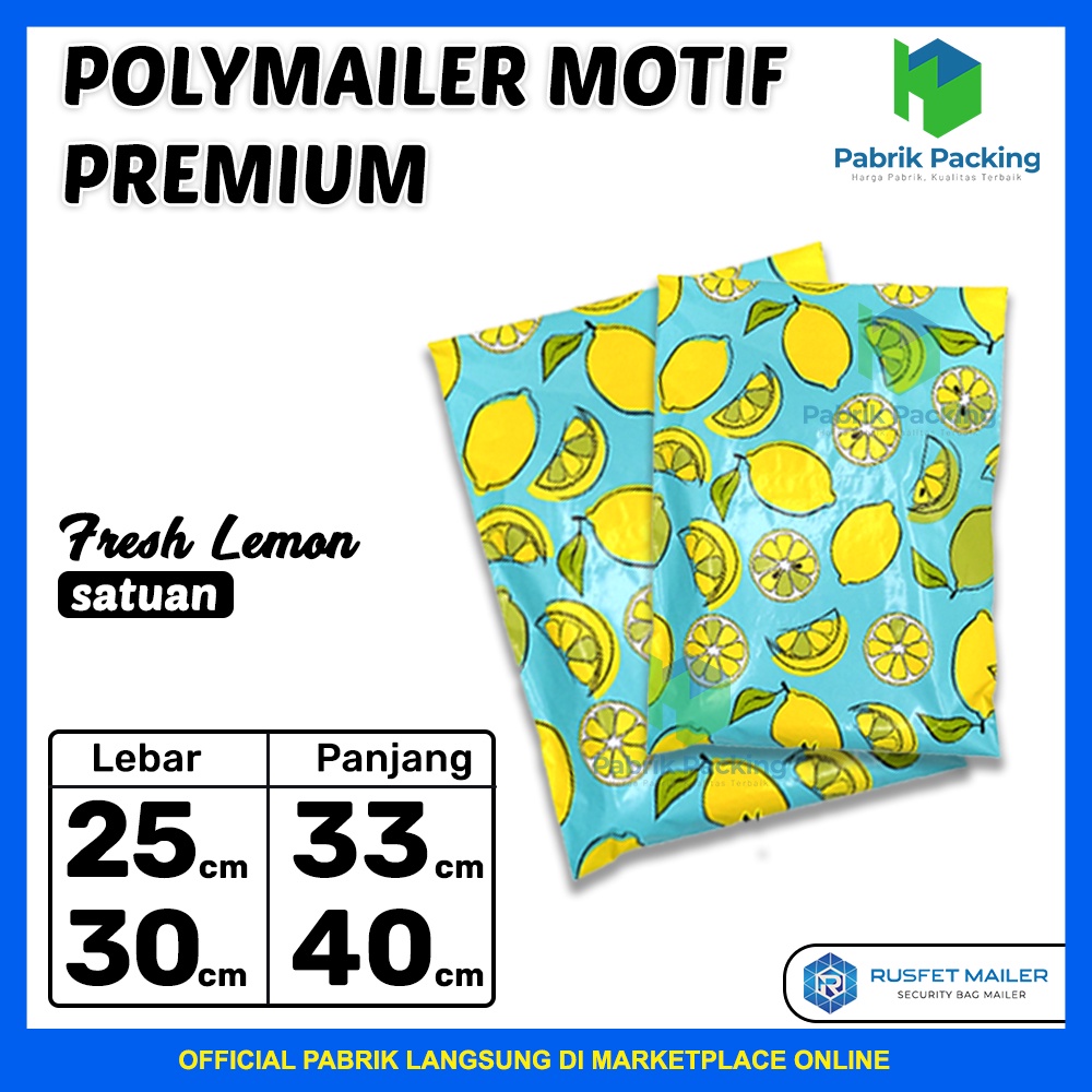 Jual POLYMAILER FOXY FRESH LEMON / AMPLOP PACKING FRESH LEMON MURAH ...