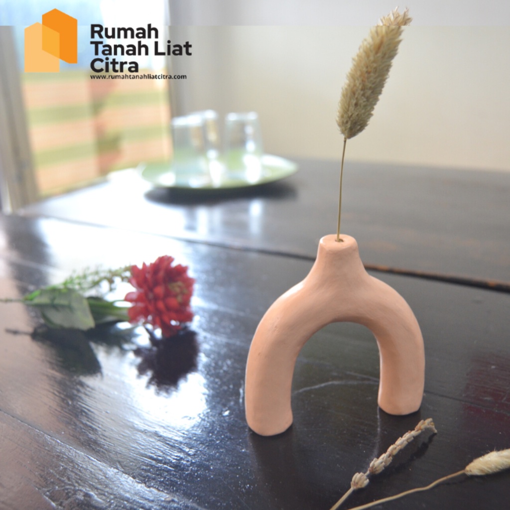 Jual VAS BUNGA AESTHETIC MINIMALIS (Y) DEKORASI RUMAH DARI TANAH LIAT ...