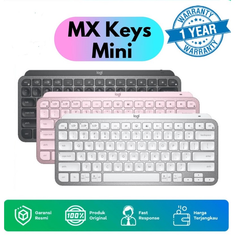 Jual LOGITECH MX KEYS MINI WIRELESS ILLUMINATED KEYBOARD RESMI | Shopee Indonesia
