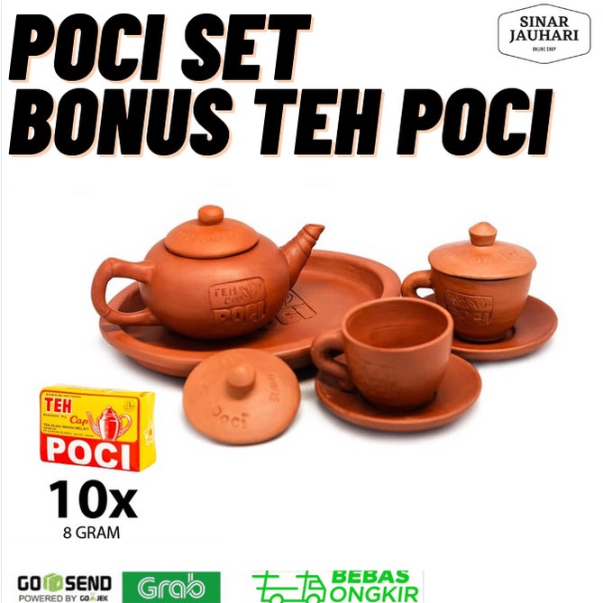 Jual Minum Poci Set Teko Tanah Liat | Shopee Indonesia