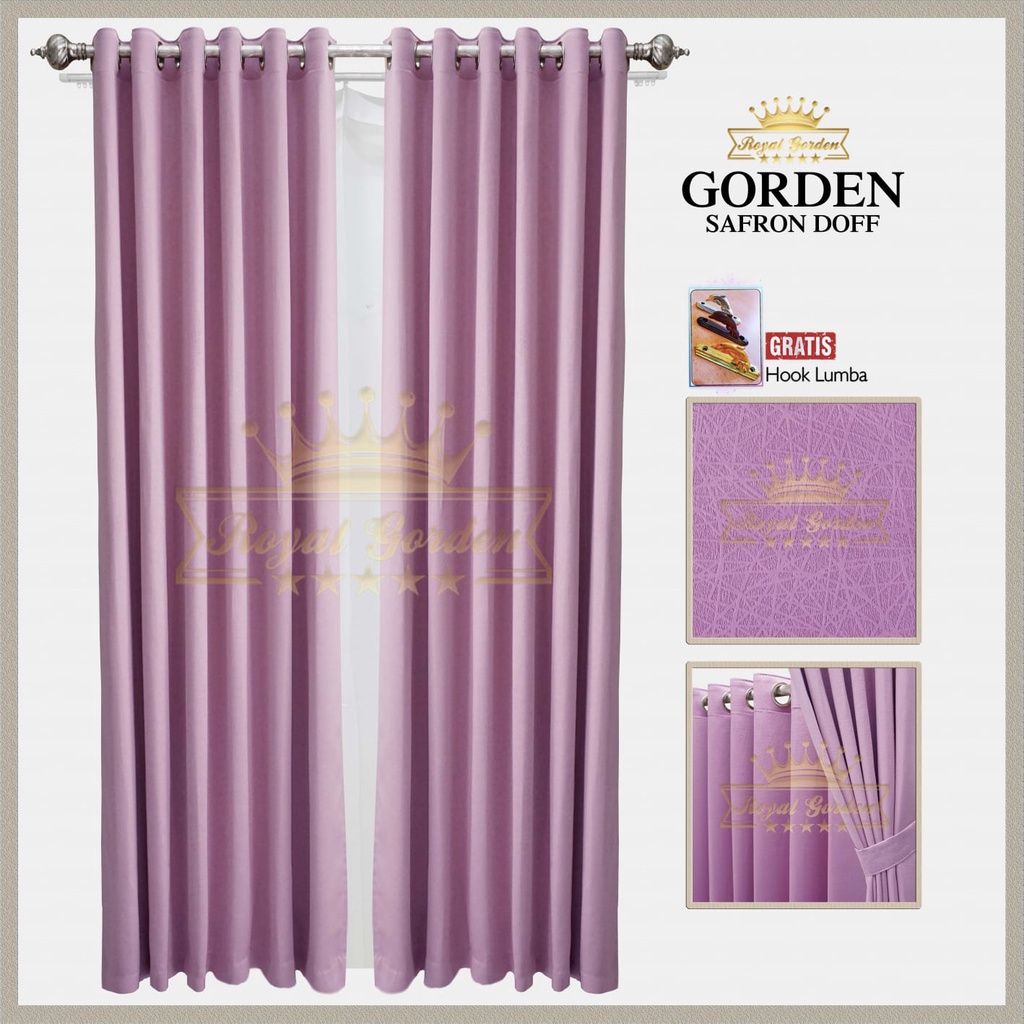 Jual Gorden Jendela Blackout Motif Safron Tirai Minimalis Gordeng Ruang ...
