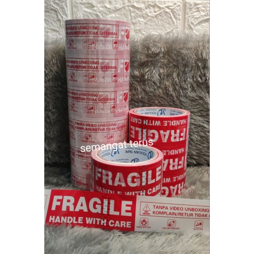 Jual LAKBAN FRAGILE MERAH PUTIH BENDETA INDONESIA 46MM*80YARD /LAKBAN ...
