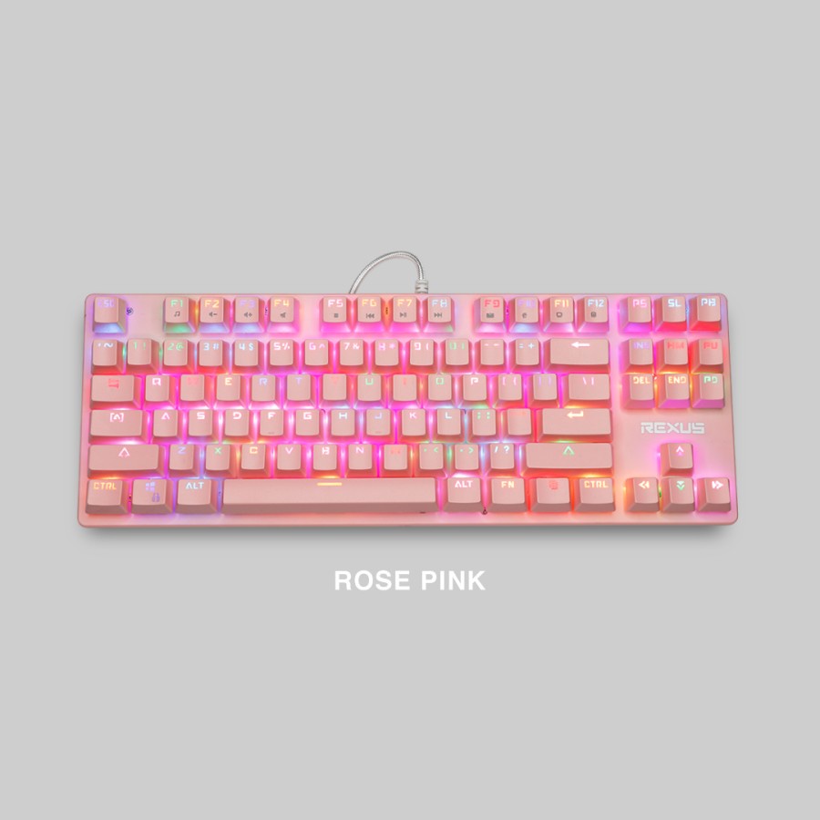 Jual Rexus Keyboard Gaming Mechanical Legionare MX9 TKL RGB - Pink ...