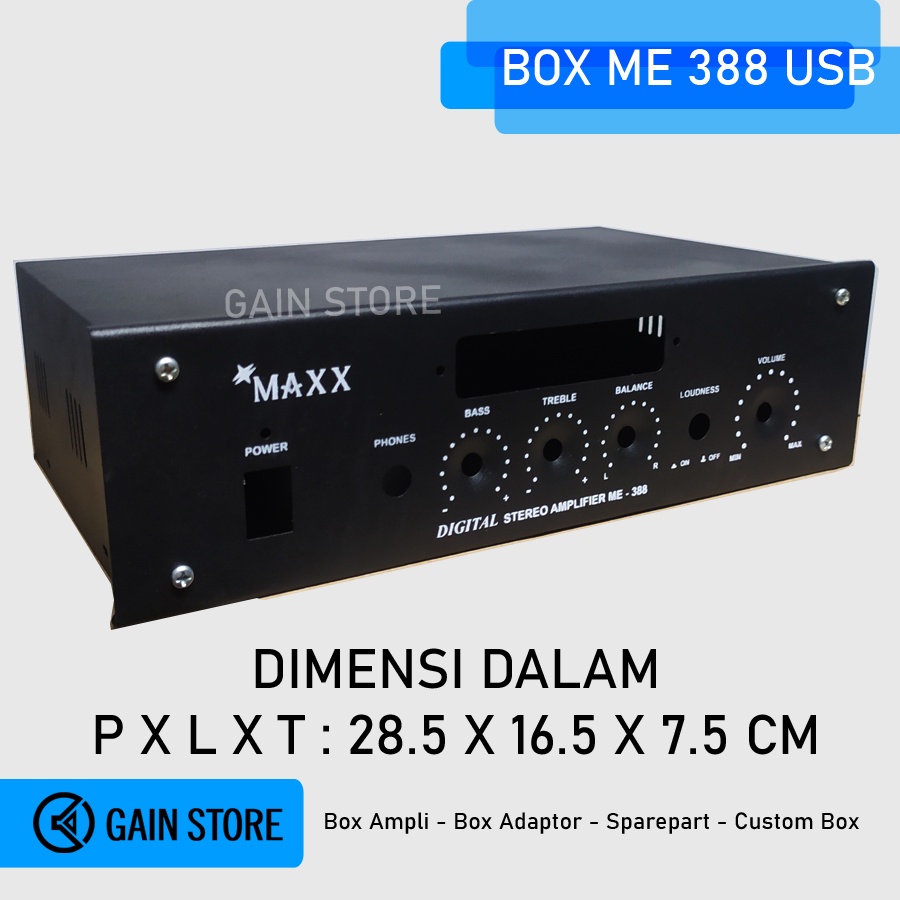 Jual BOX AMPLI AMPLIFIER 388 451 USB PLAT BESI | Shopee Indonesia