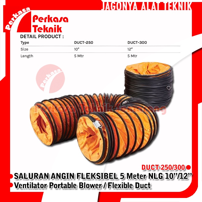 Jual NLG Selang Flexible 5M Ventilator Portable Blower 10"/12" x 5 ...