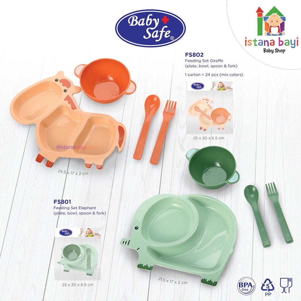 Jual Baby Safe Feeding Set FS801/peralatan Mpasi Bayi | Shopee Indonesia