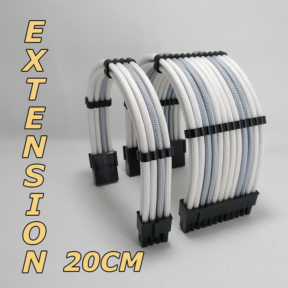 Jual Custom Warna - Paket Kabel Extension 24 PIN 8 PIN 6 PIN VGA GPU ...