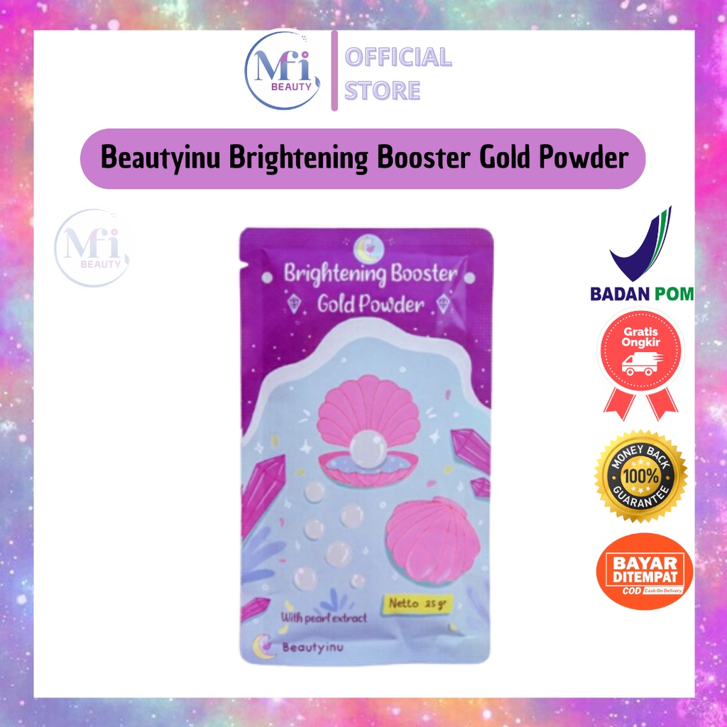 Jual MFI - Beautyinu Brightening Booster Gold Powder | BPOM | 25 Gram ...