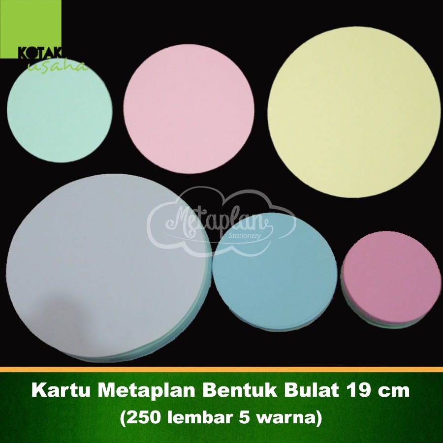 Jual KARTU METAPLAN BENTUK BULAT BESAR (250 LEMBAR 5 WARNA) | Shopee ...