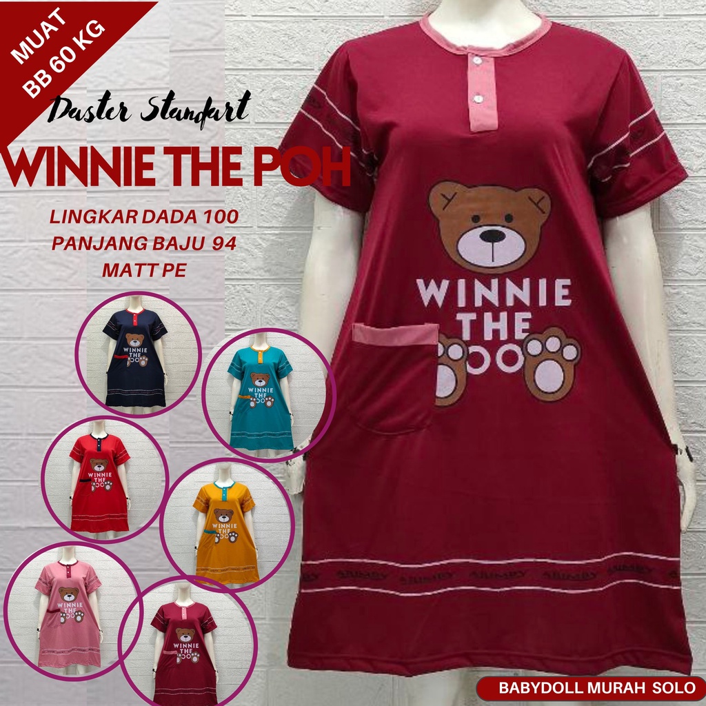 Jual Daster Wanita Arimby Win Poo Standar | Muat BB 65kg | Bahan Kaos ...