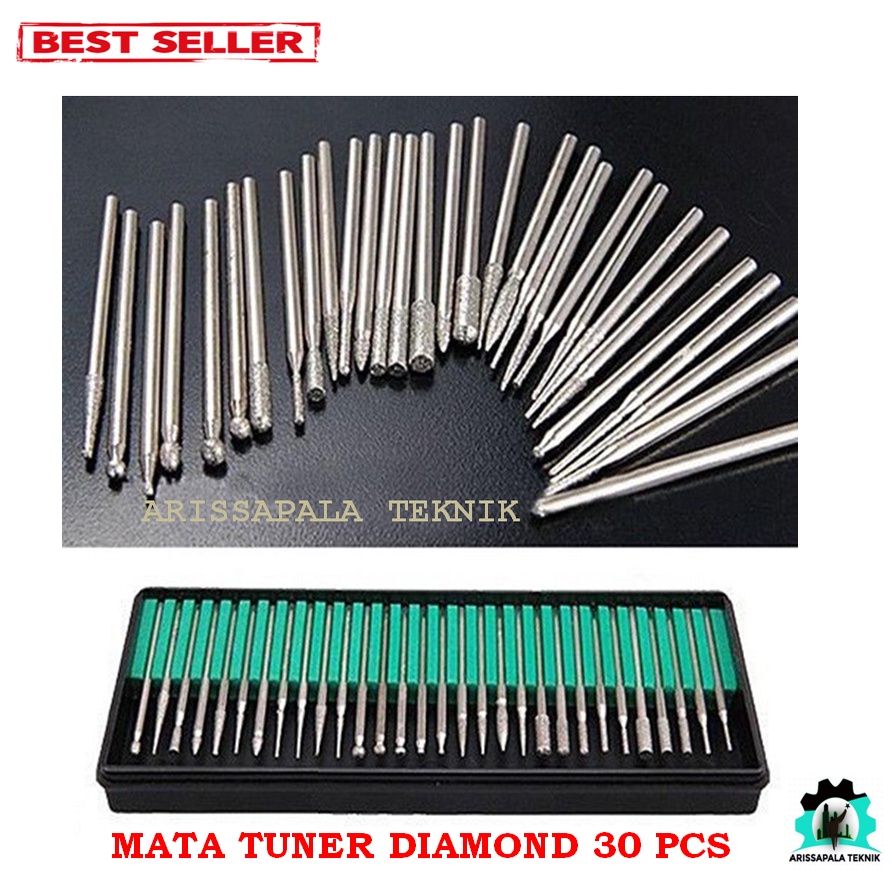 Jual Mata Bor Tuner Mini Grinder Diamond intan Ukir 30 pcs Carbide Burr ...