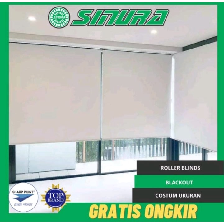 Jual Roller Blind/Tirai Gulung/ Blackout Chain XL (100% Gelap) - Ukuran ...