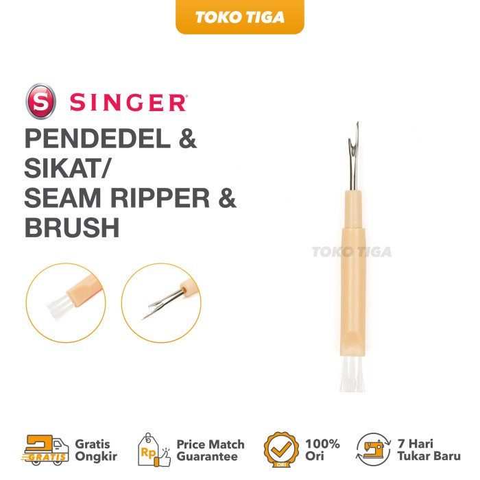 Jual Pendedel Benang & Sikat / Seam Ripper & Brush SINGER Original ...