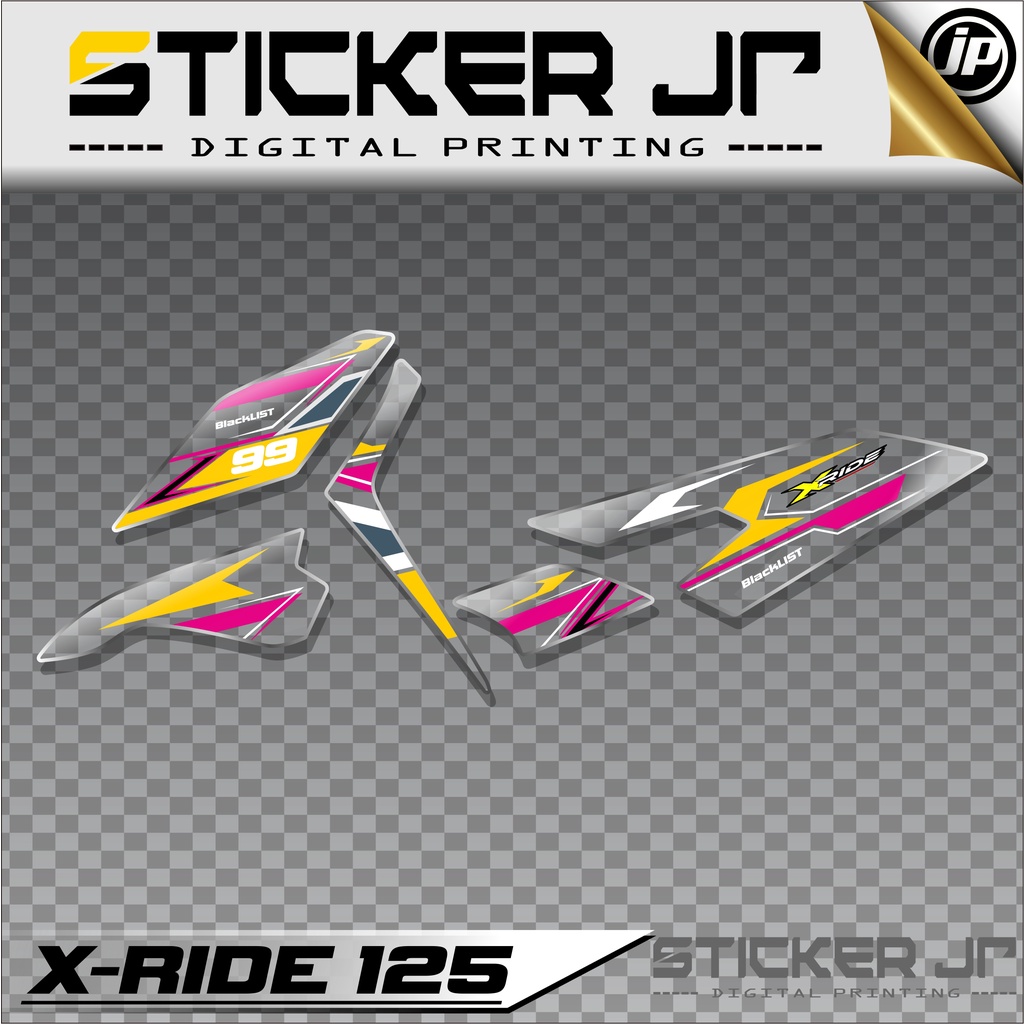 Jual Stiker Striping XRIDE 125 NEW / Striping X-Ride New - Sticker ...