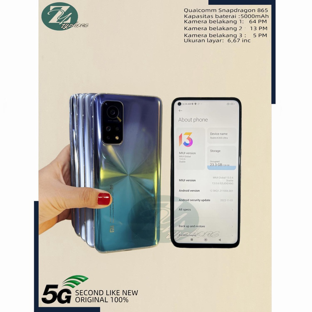 Jual Xiaomi Redmi K30S Ultra 5G/ Mi 10T Pro 5G [Qualcomm Snapdragon 865 ] , 8GB+128GB Garansi ...