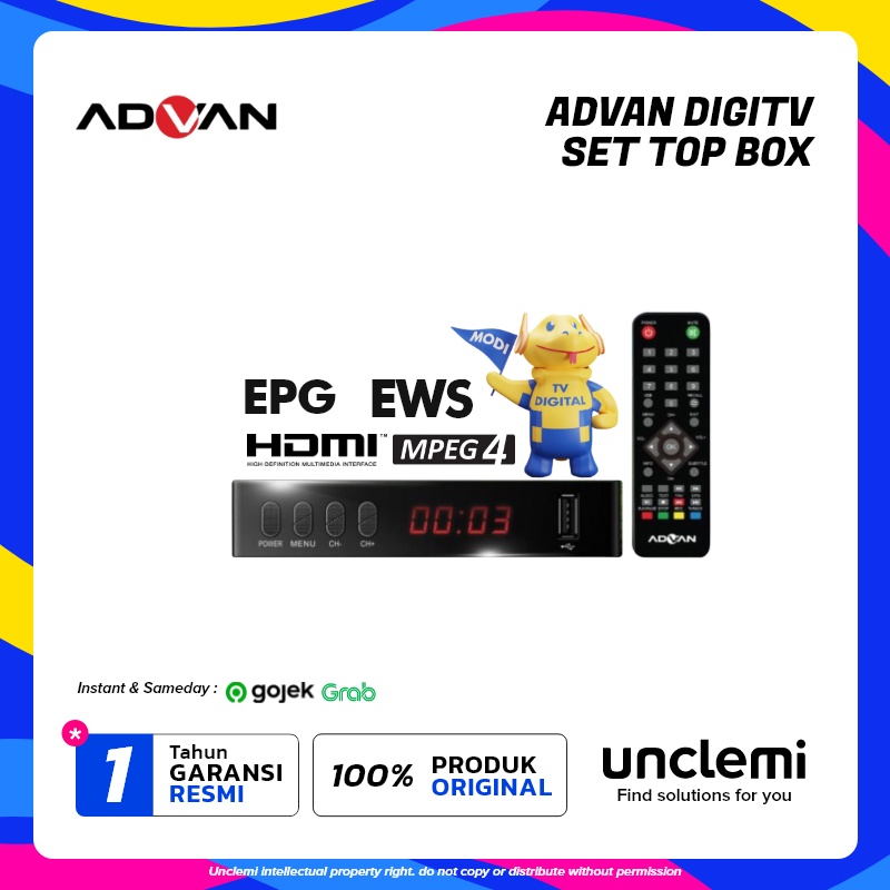 Jual ADVAN DIGITV DVBT2 Full HD 1080p STB Set Top Box TV Digital ...