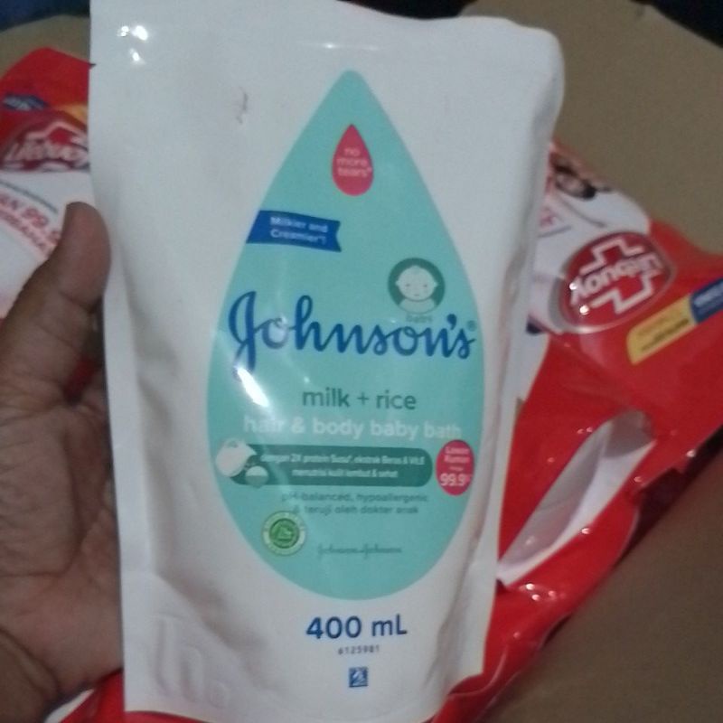 Jual Johnson's milk+rice hair / top to toe & body baby bath 400 ml ...
