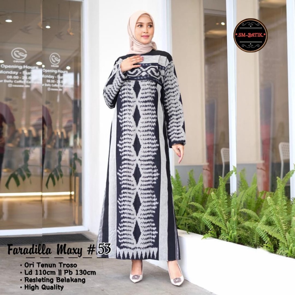 Jual Dress Panjang Batik Tenun Troso Nadia | Shopee Indonesia