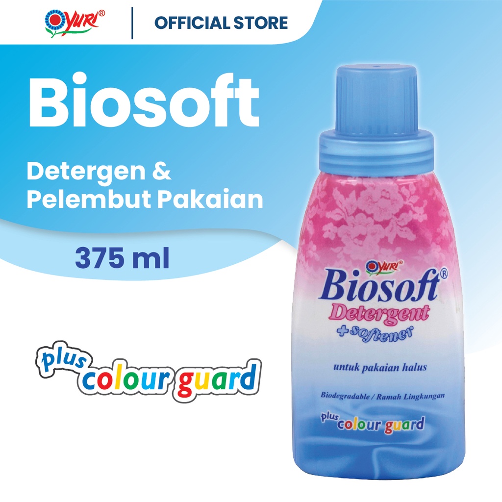 Jual Yuri Biosoft Deterjen dan Pewangi Pakaian 375 Ml | Shopee Indonesia