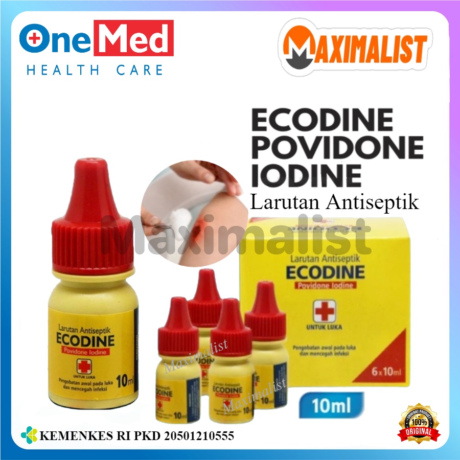 Jual Onemed ECODINE - Povidone Lodine ECODINE 10 ml - Obat Luka Antiseptik - Larutan Antiseptik ...