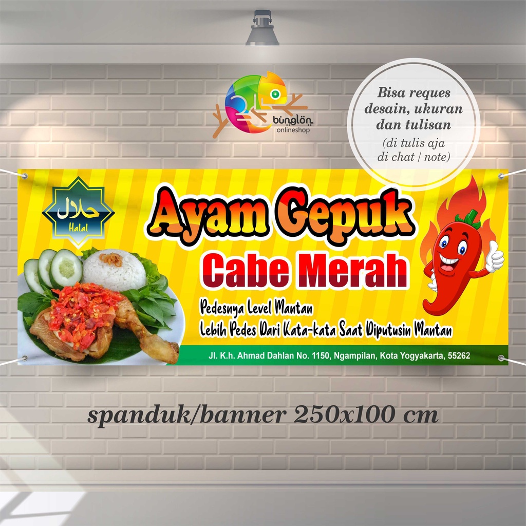 Jual Spanduk, Banner Ayam Gepuk custom desain | Shopee Indonesia