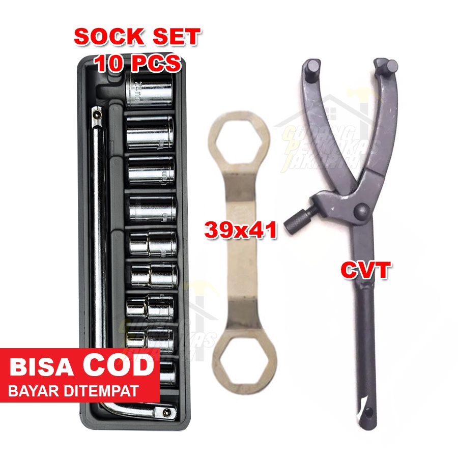 Jual TERMURAH PAKET MULTIPRO Tracker CVT UNIVERSAL + Kunci 39-41 + Kunci Sok Set 10 Pcs 8-24 mm ...