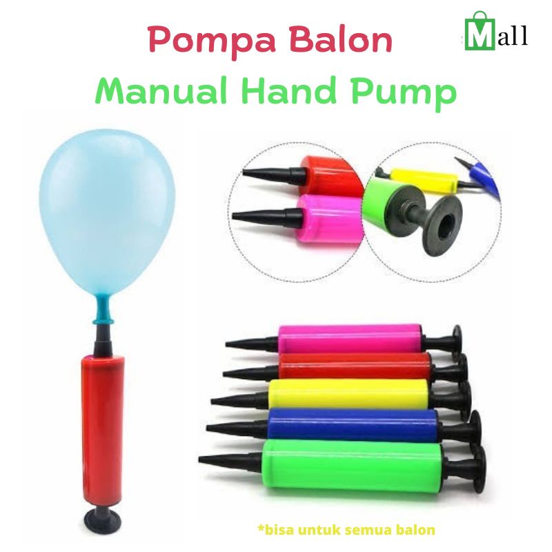 Jual BN3 - Pompa Balon Tangan Manual Alat Tiup Angin Ballon Warna Warni ...