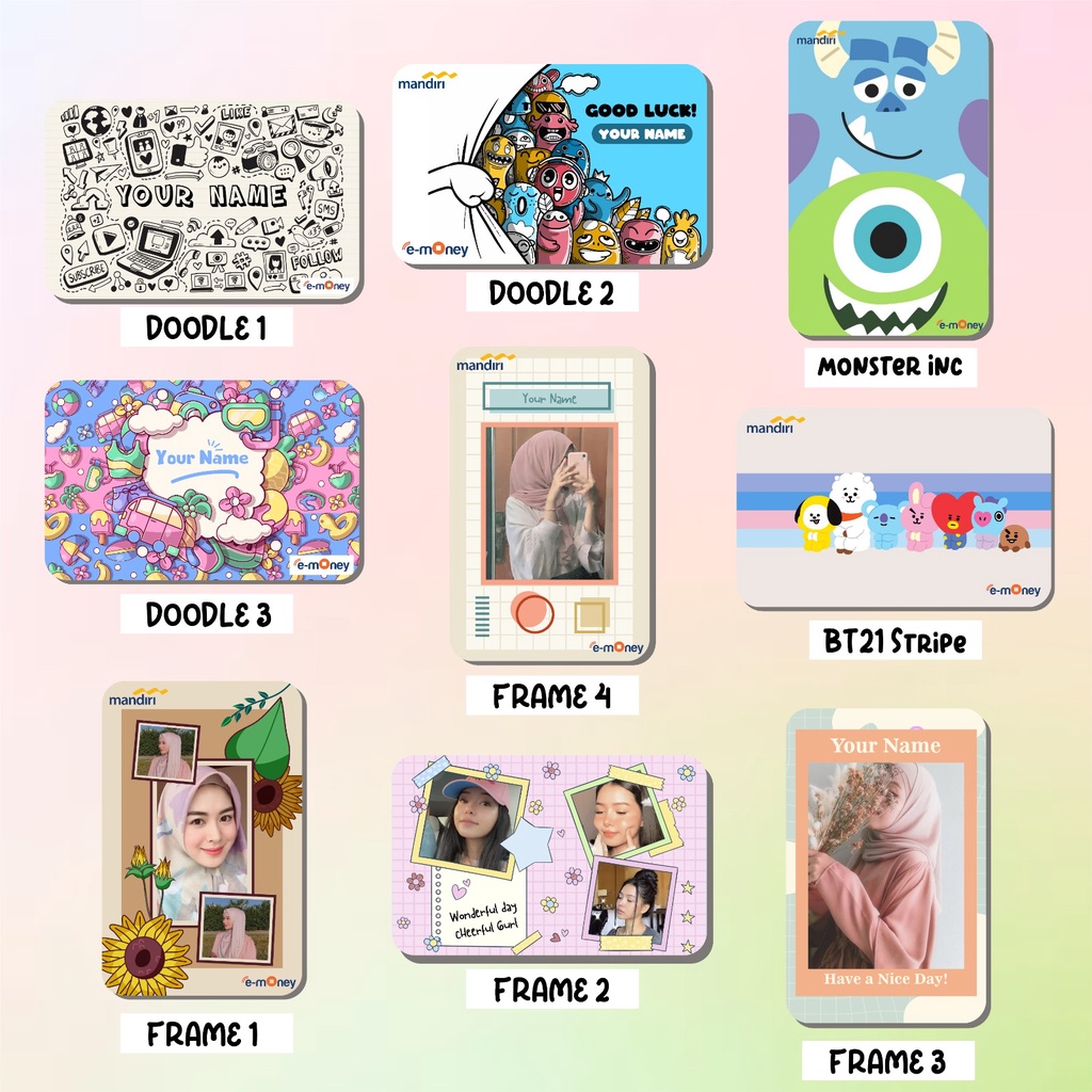 Jual Custom E Money Kartu Mandiri UV Print 1 Sisi | Kartu E Toll BCA Mandiri 2 Sisi| Flazz ...