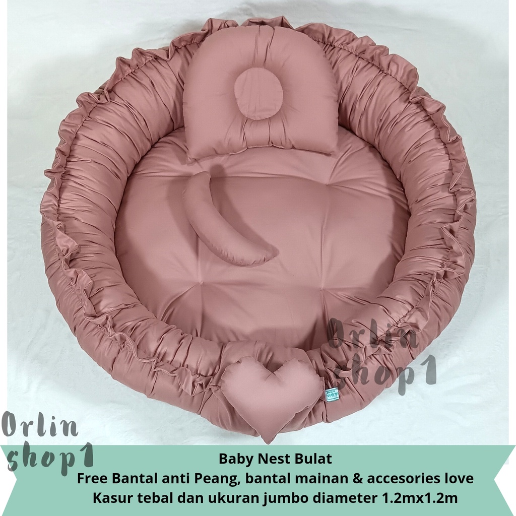 Jual READY Kasur Bayi Bulat Round Baby Nest 2 Lapis Multifungsi Bisa ...