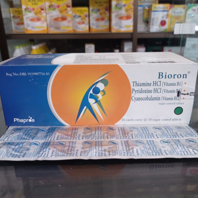 Jual BIORON VITAMIN B1,B6,B12 1 STRIP @10 TABLET | Shopee Indonesia