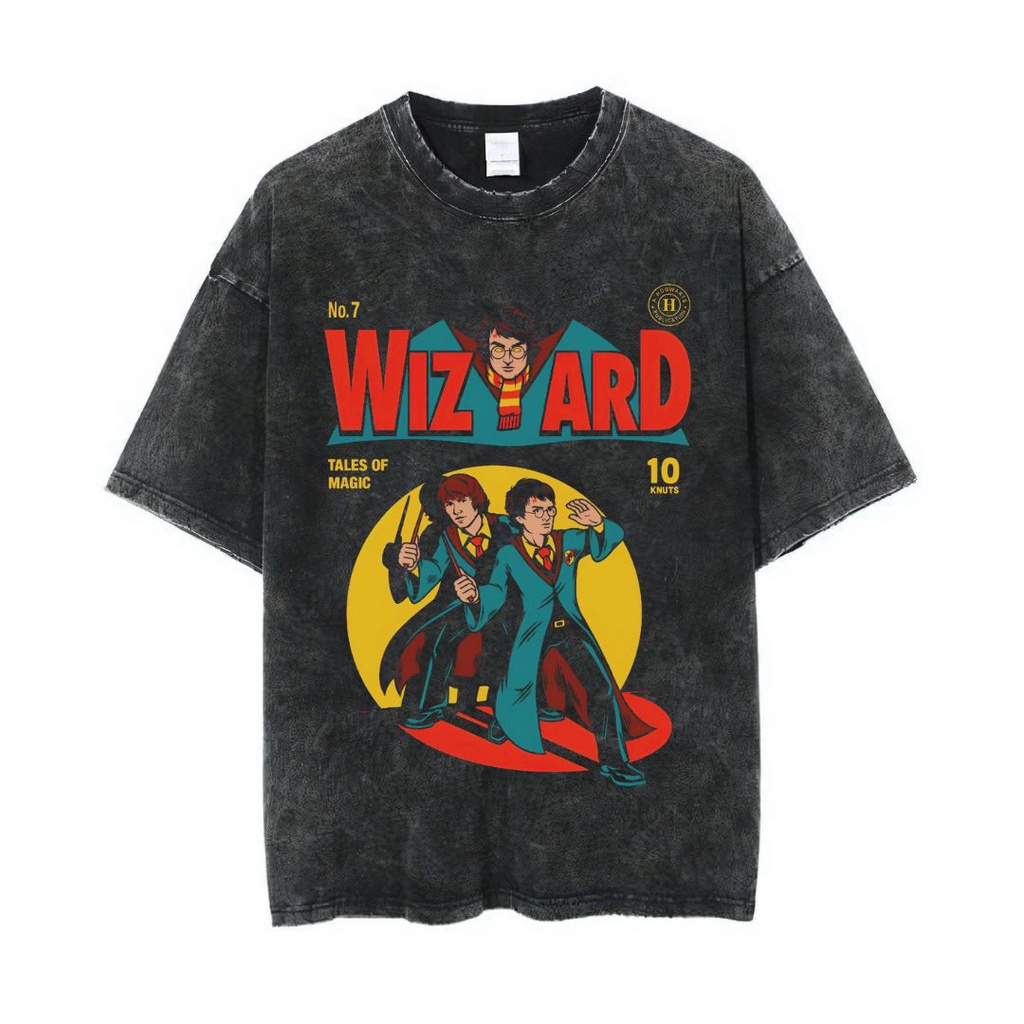 Jual Psycho Crucify "Wizard" Oversized T-Shirt | Stone Wash | Kaos ...