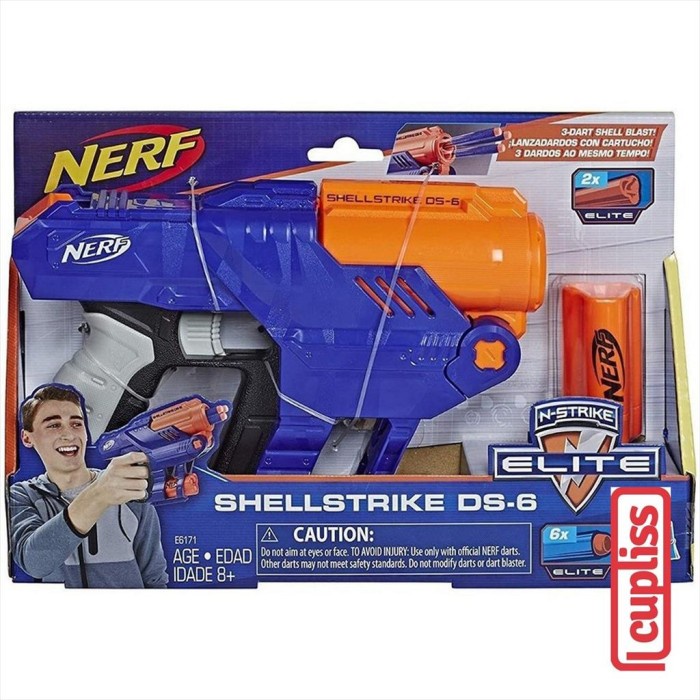 Jual NERF Original Elite N-Strike Shellstrike DS-6 Hasbro E6171 Cupliss ...