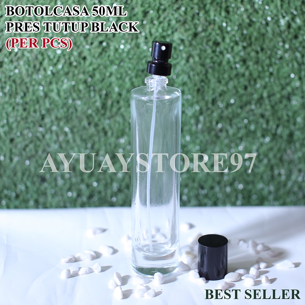 Jual BOTOL CASA PRESS FULL BLACK 50ML PERPCS | Shopee Indonesia