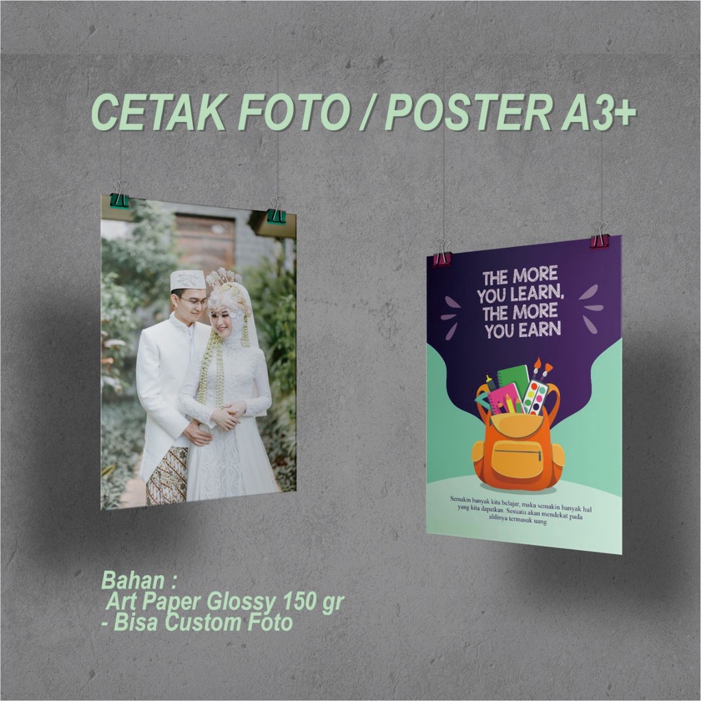 Jual CETAK POSTER A3+ / ART PAPER 150GSM - FATIHPRINTING | Shopee Indonesia