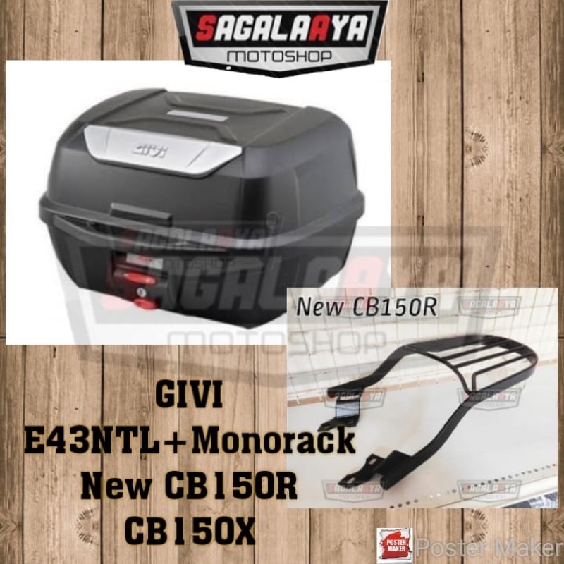 Jual Paket Box Givi E43 E43ntl Monorack New CB150R CB150X NCB Bracket ...