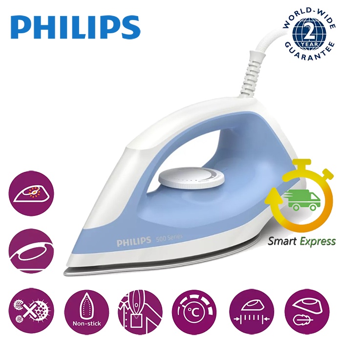 Jual SETRIKA PHILIPS DST0510 / DST 0510 - (500 SERIES / DRY IRON ...