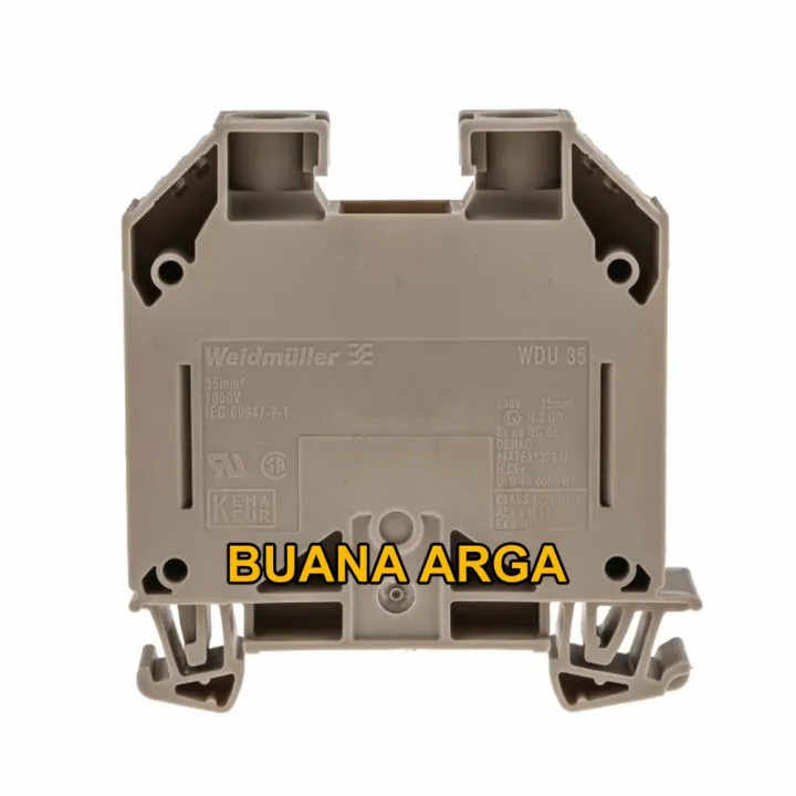 Jual Terminal Block Weidmuller WDU 16 35 Feed Through AWG Screw Type ...