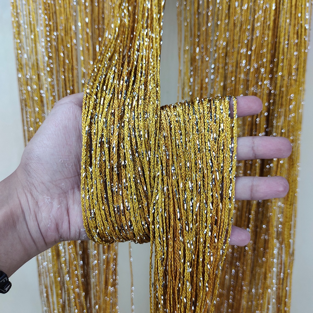 Jual TIRAI BENANG GLITER DEKORASI 1X2/TIRAI GLITER PUTIH/HIASAN BLING2 ...