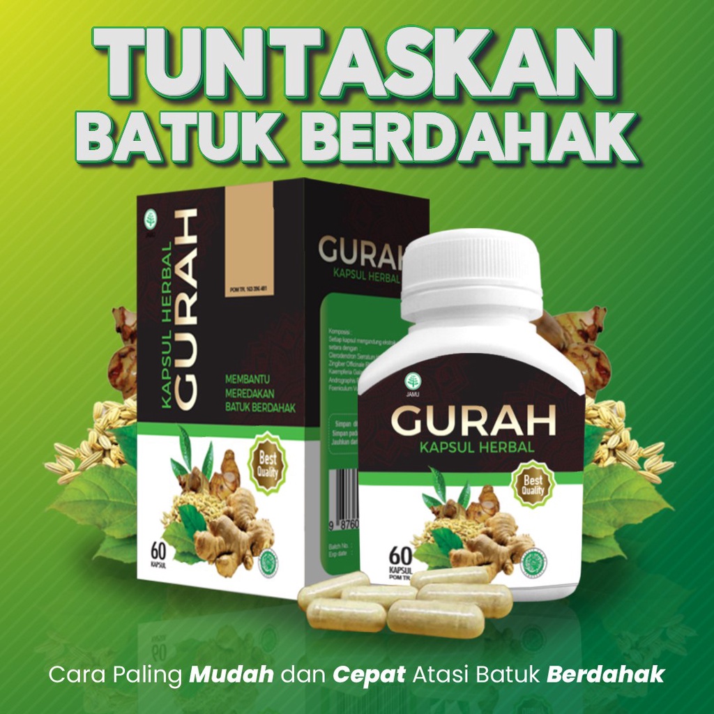 Jual Kapsul Herbal Gurah (60 Kapsul - BPOM) | Shopee Indonesia