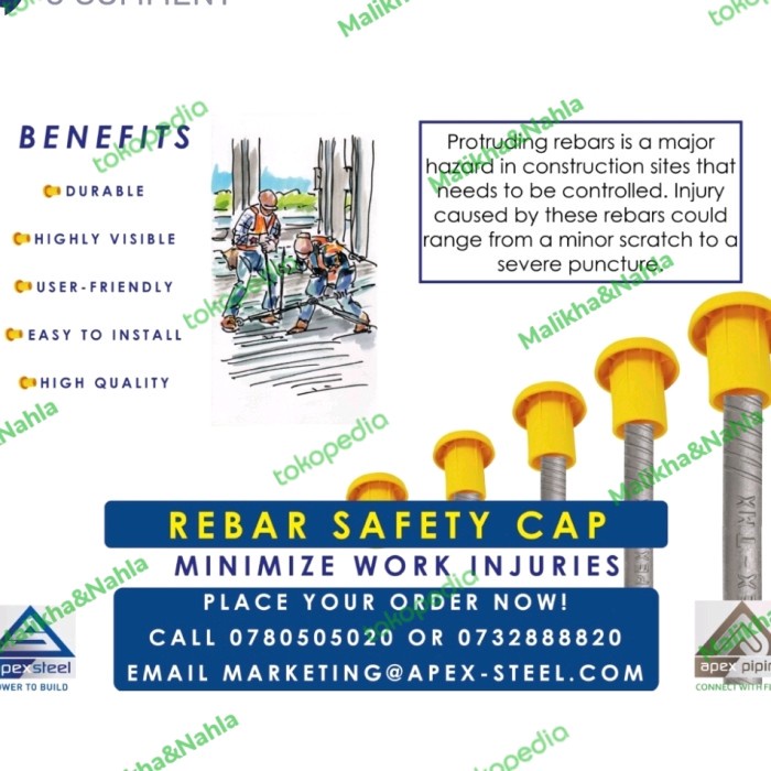 Jual {{{{{{] Rubber Rebar End Safety Cap | Shopee Indonesia