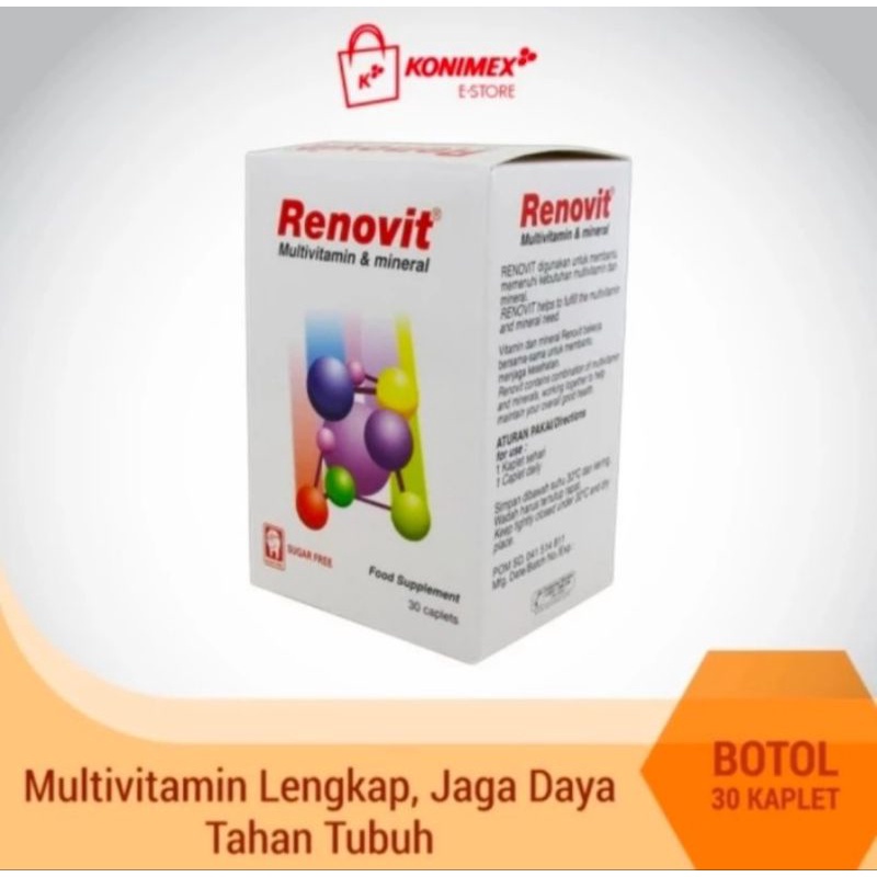 Jual Renovit Botol isi 30 Kaplet | Shopee Indonesia