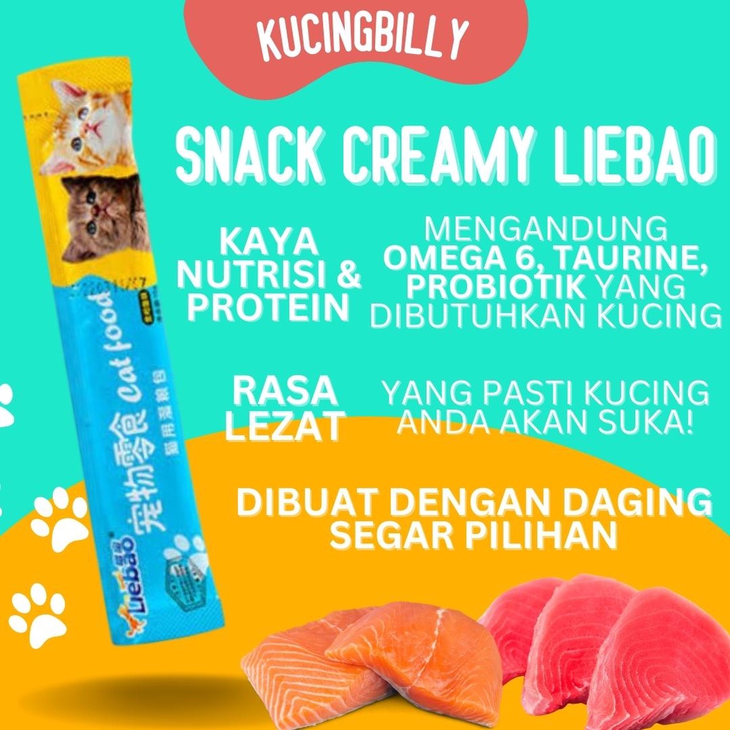 Jual Liebao cat snack kucing creamy 15gr | Shopee Indonesia