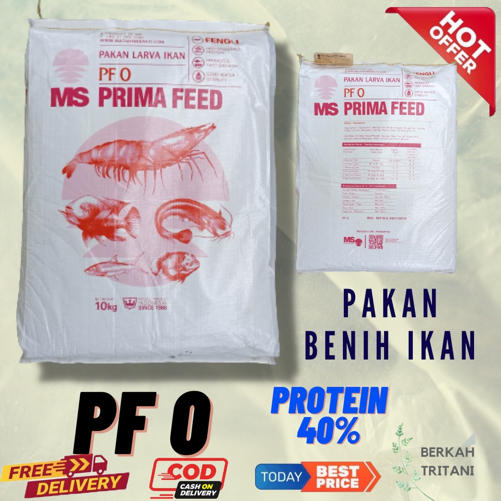 Jual PF 0 3KG PAKAN BENIH IKAN PELET BURAYAK IKAN PROTEIN 40% | Shopee ...