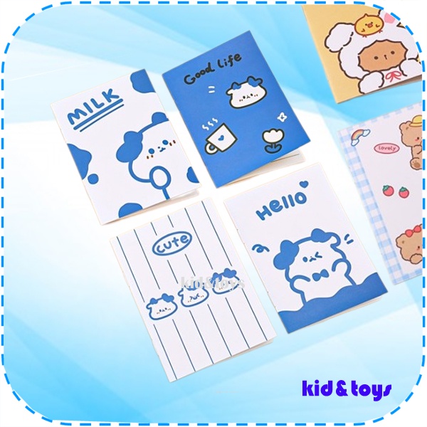Jual 1 Set 4 pcs Mini Notebook Kartun Korea Untuk Anak Sekolah | Shopee ...