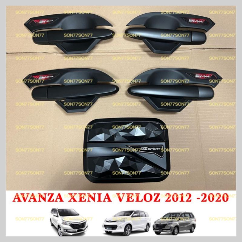 Jual Paket Outer Handle Tank Cover Avanza Xenia Veloz 2012 2015 2018 2020 GR SPORT Hitam ...