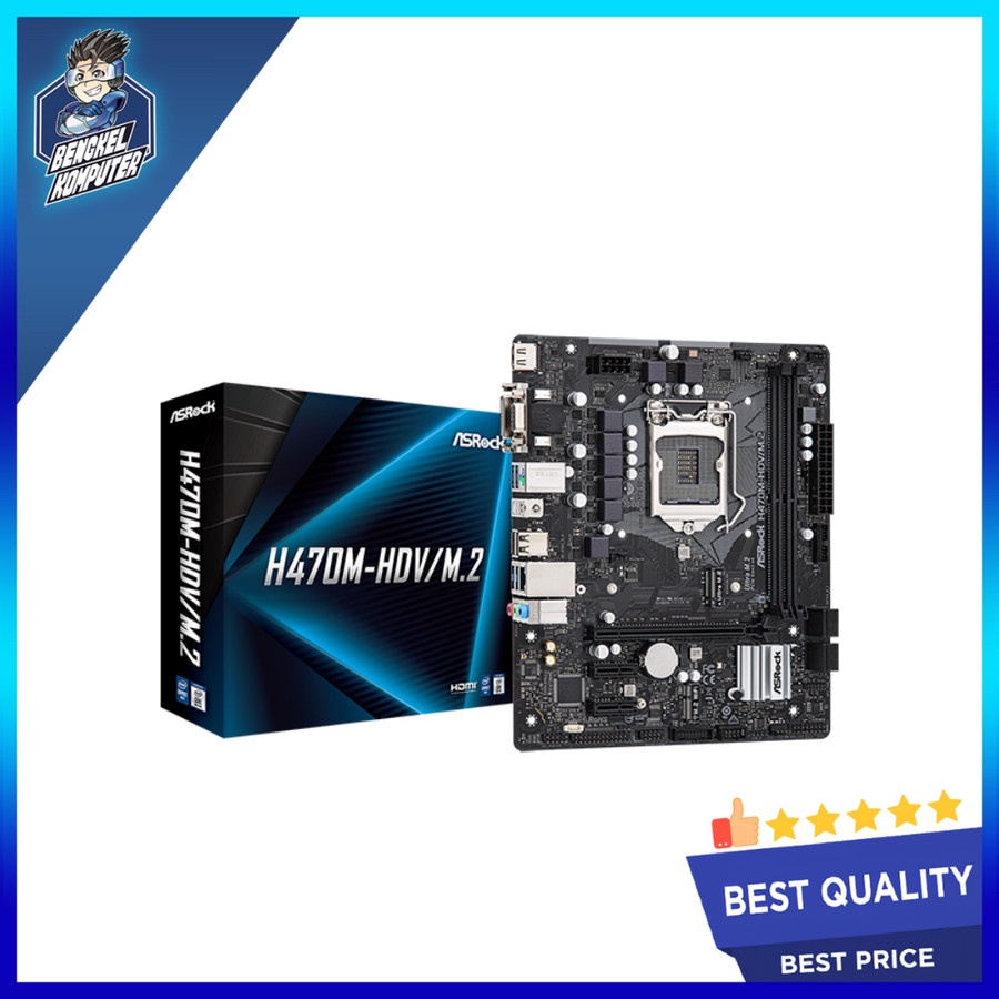 Jual MOTHERBOARD ASROCK H470M HDV/M.2 | Shopee Indonesia