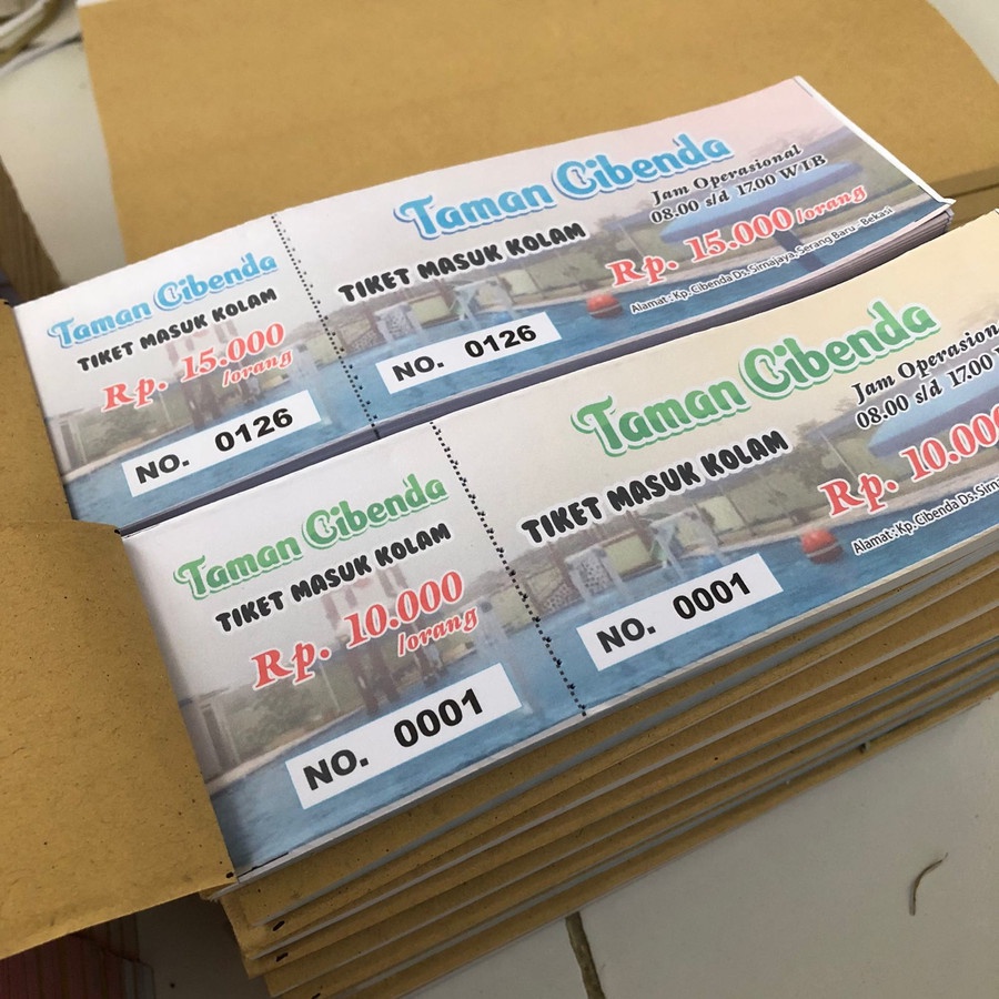Jual cetak kupon jalan sehat undian voucher isi 2500 lembar ukuran 19x5 ...