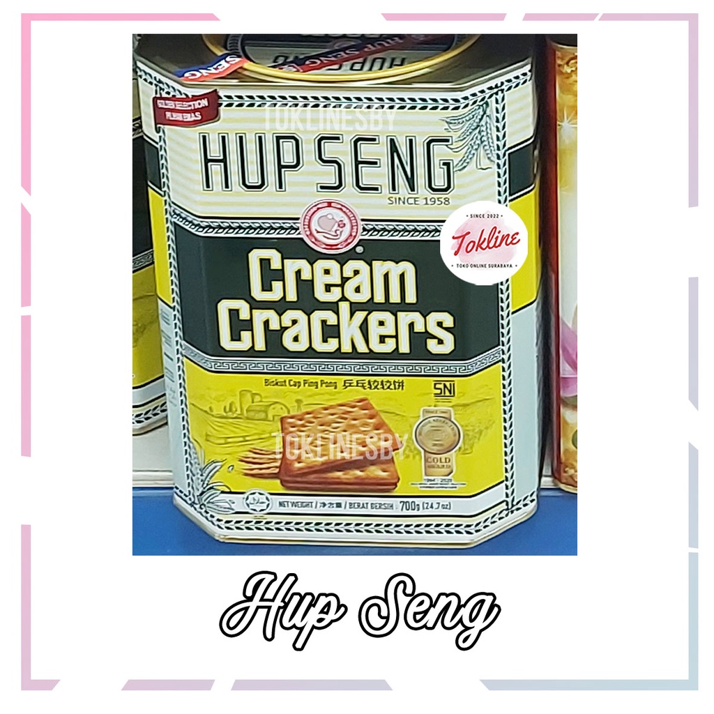 Jual Hup Seng Cream Crackers Sugar Crackers 700gr Gabin Biskuit Rasa ...