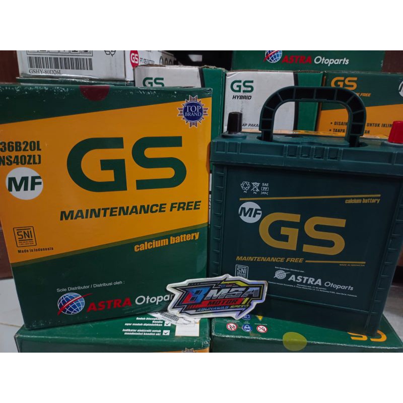 Jual AKI MOBIL MF GS ASTRA NS40ZL AKI MOBIL CALYA, SIGRA, AGYA, AYLA, SIRION, JAZZ, BRIO ...